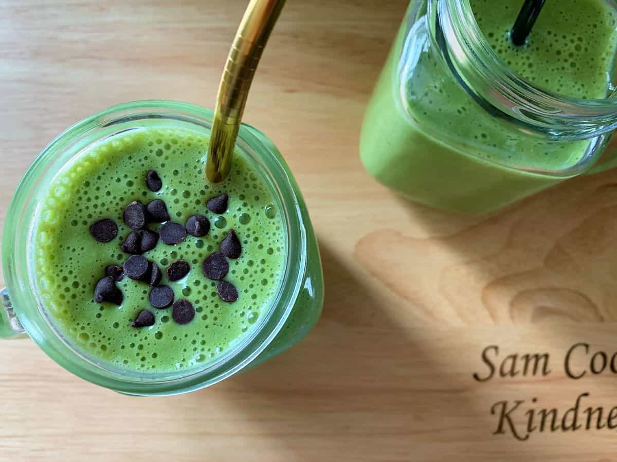 Fast, Easy & Healthy Shamrock Shake - Sam Cooks Kindness